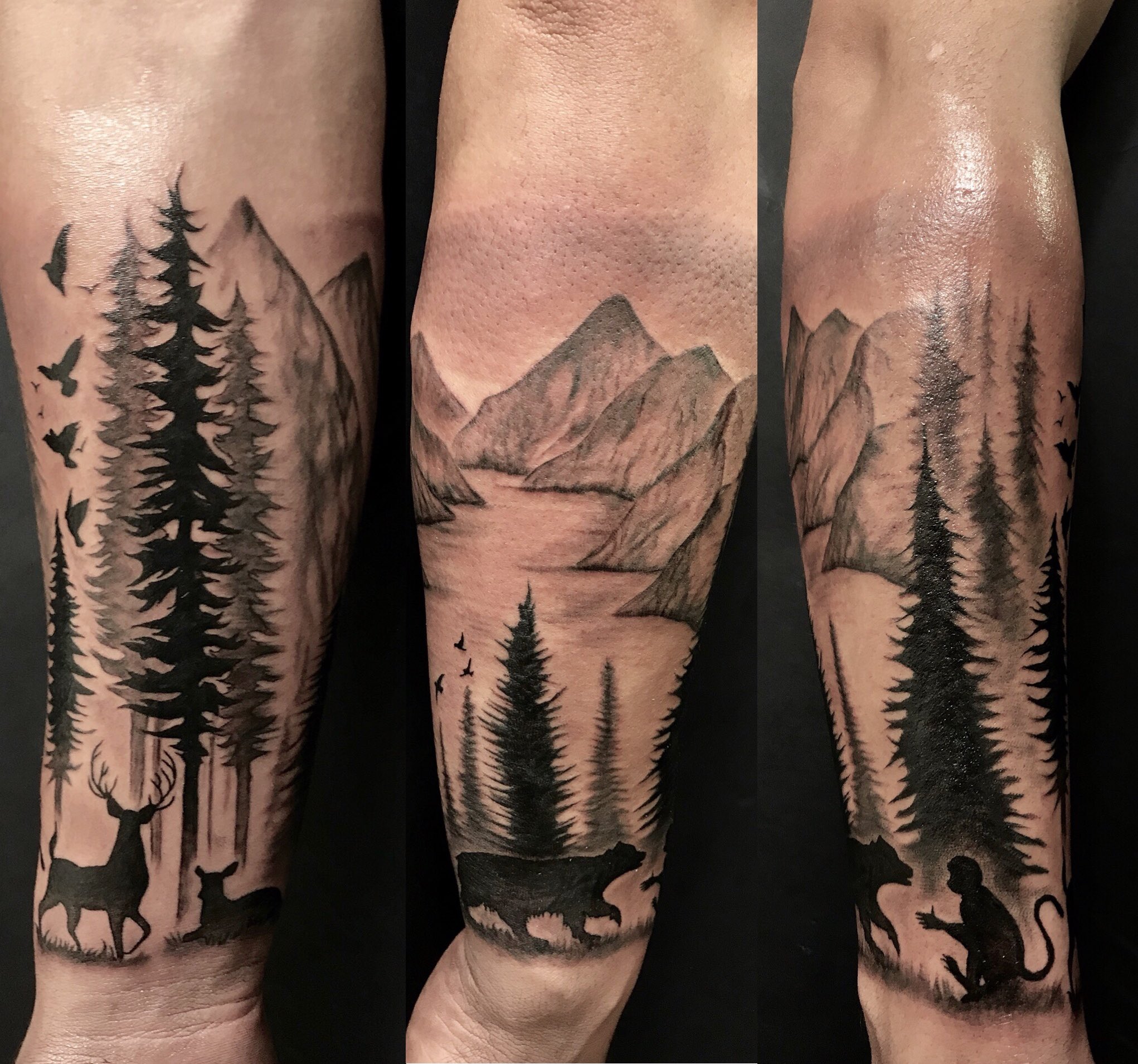 Landscape Silhouette Tattoos Elephant Silhouette Tattoo By