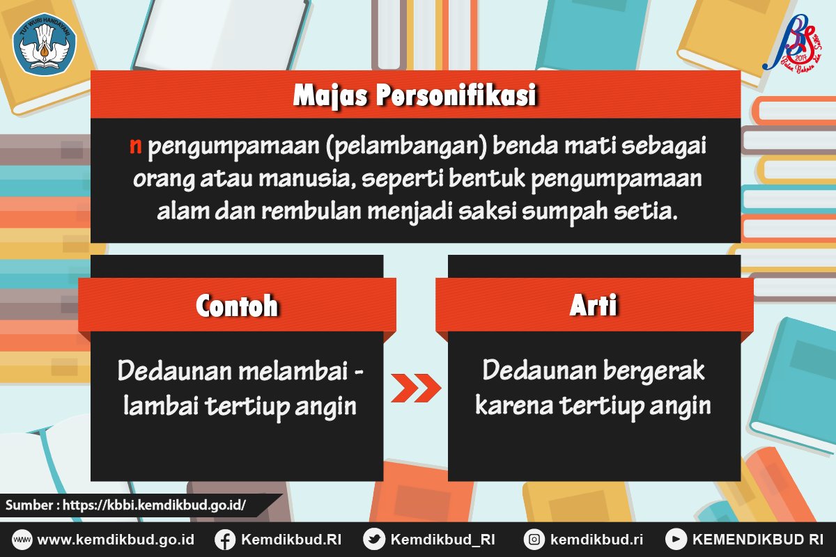 Contoh Majas Personifikasi Dan Penjelasannya