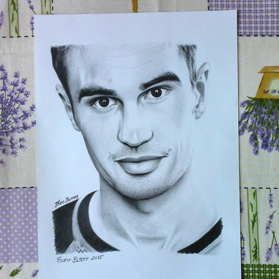 Theo James Drawing