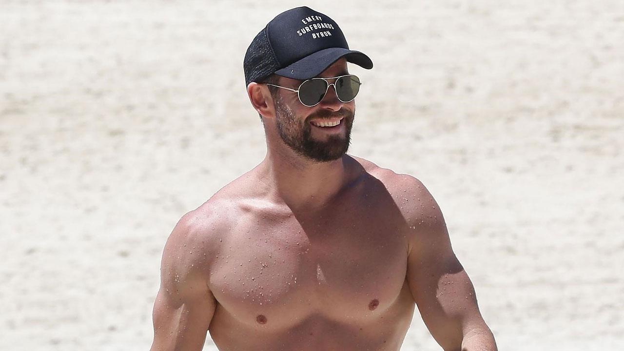 Chris Hemsworth Beach