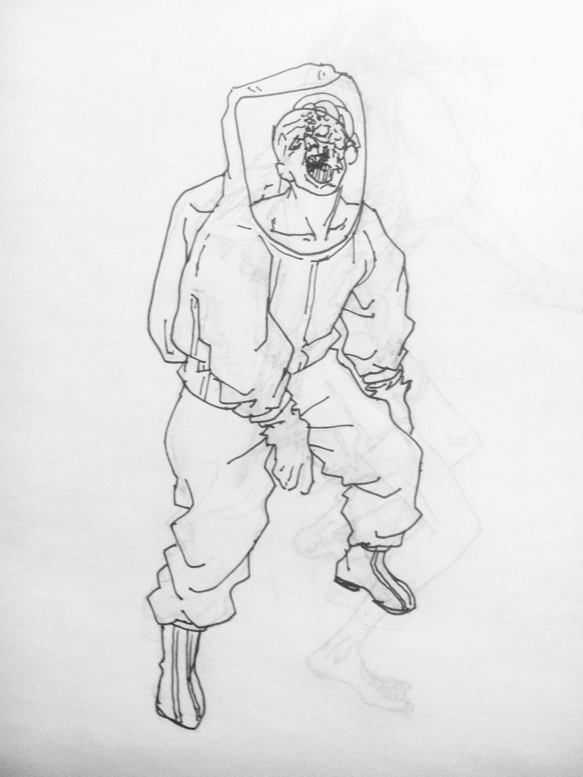 Biohazard Suit Drawing