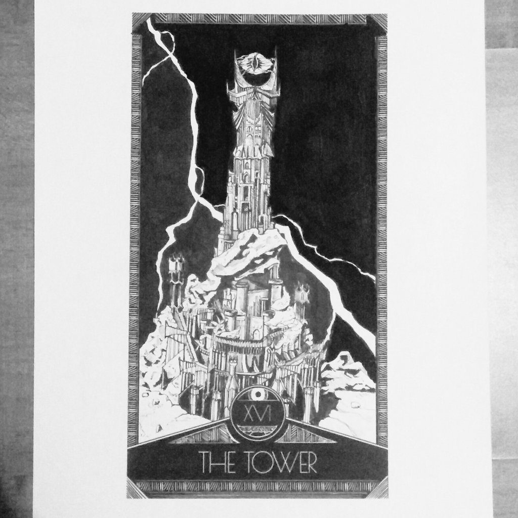 Sauron Tower Drawing