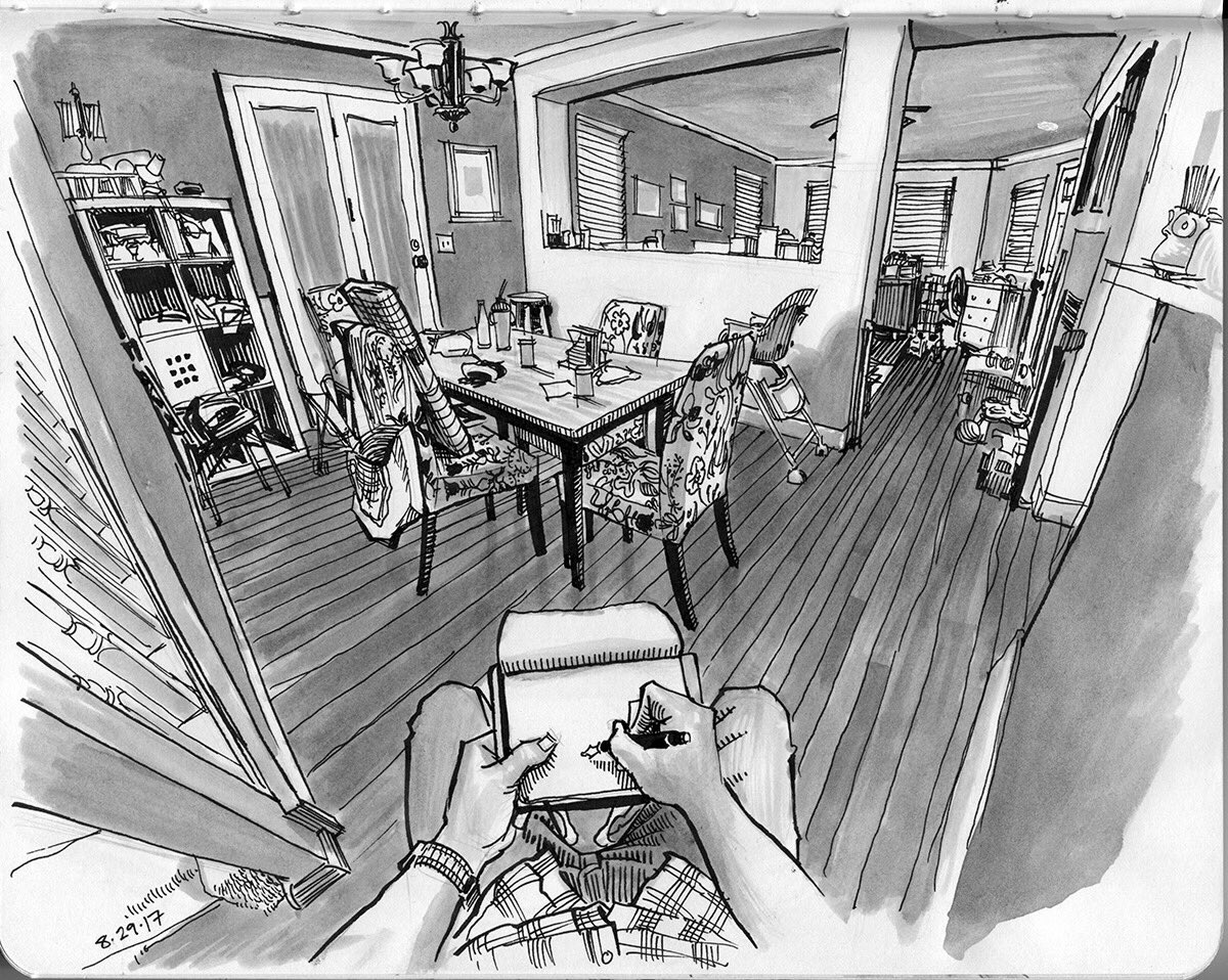 「#inktober2017 day 3 is also day 1 for me as visiting artist 」Paul ...