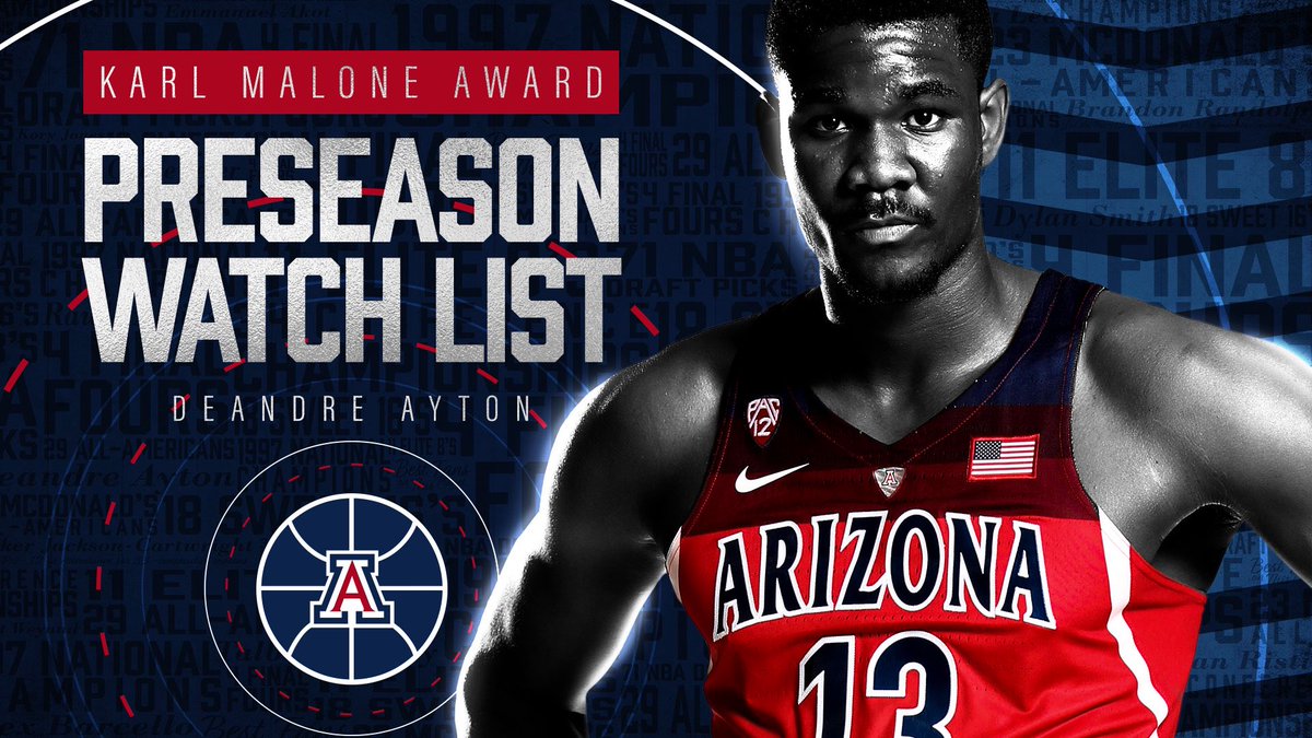 DeAndre Ayton earns a spot on the Karl Malone watch list for top PF
