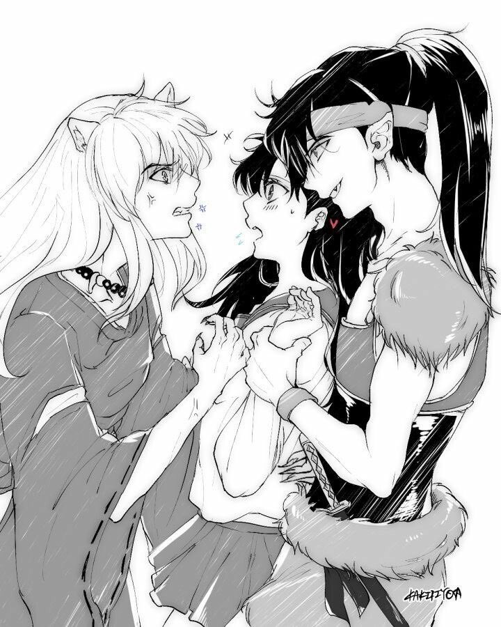 Koga And Kagome And Inuyasha