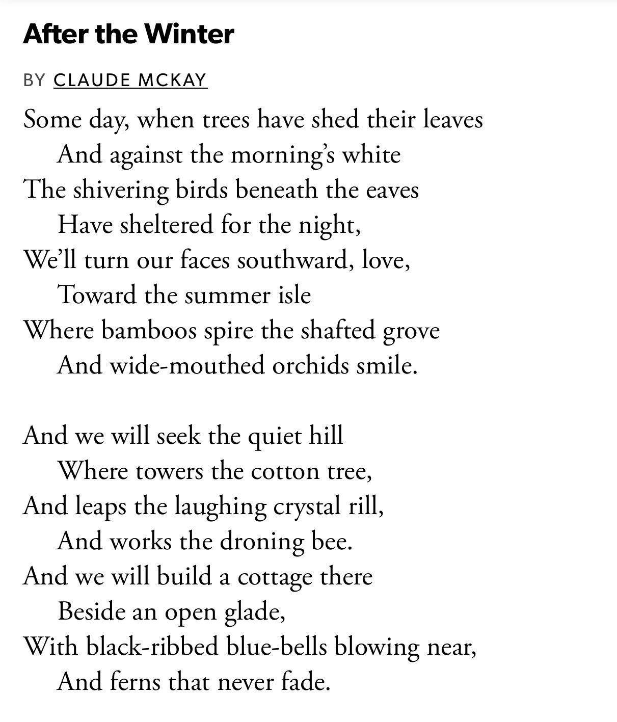Harlem Renaissance Claude Mckay