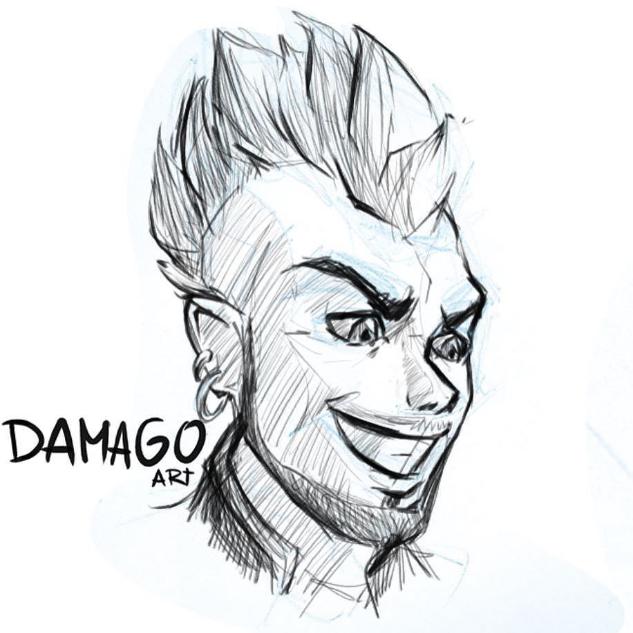 Punk Mohawk Drawing