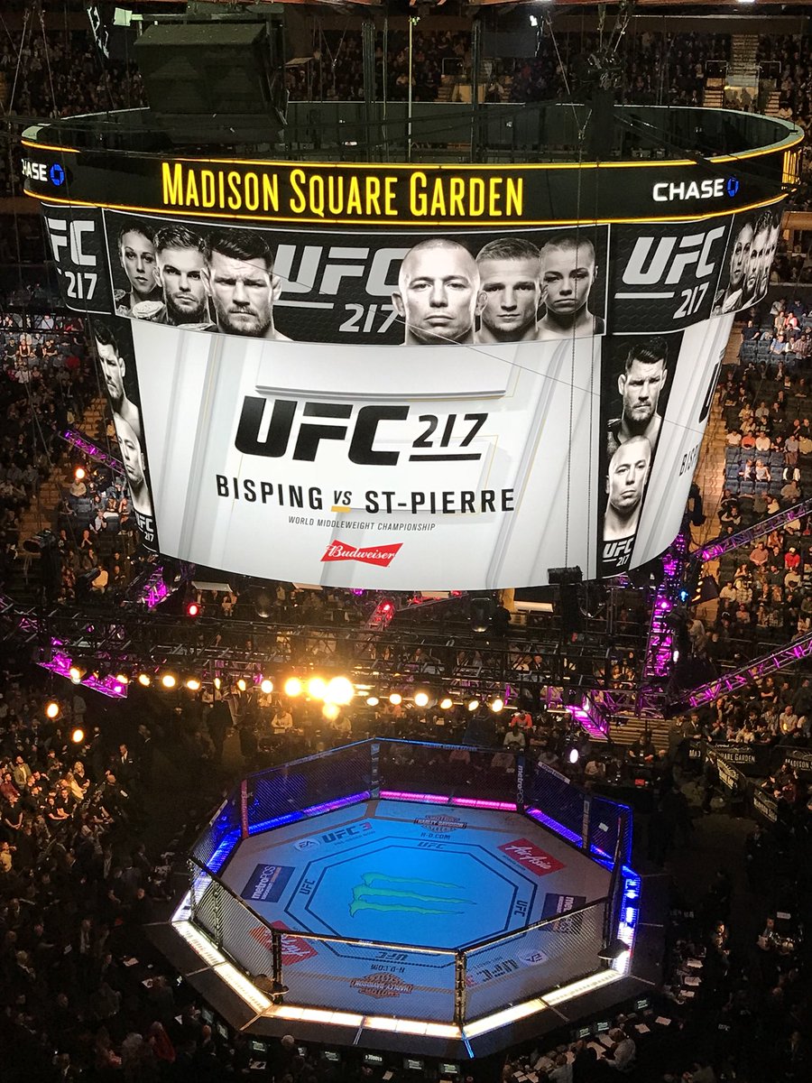 Here we go, UFC217 about to kick off. #ufc #217 #newyork #ufc #217 # ...