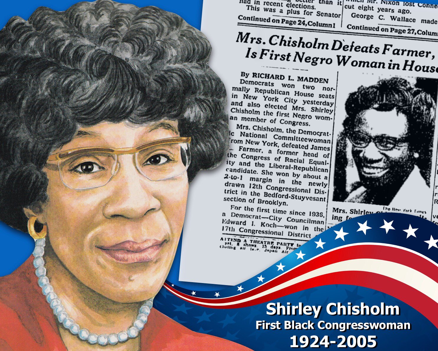 RetroNewsNow on Twitter: "🇺🇸On November 5, 1968, Shirley Chisholm ...
