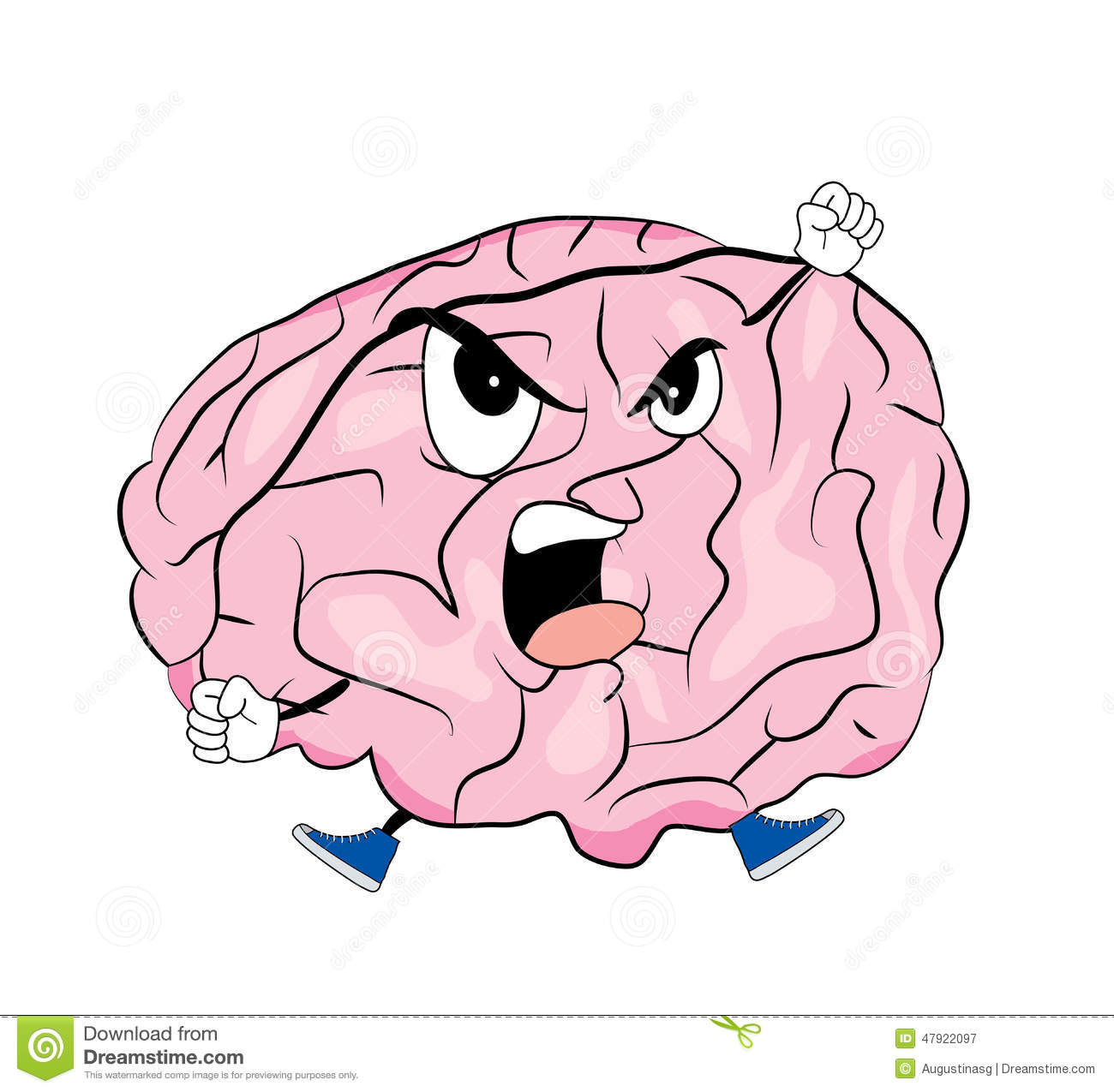 Sad Brain Clipart Image