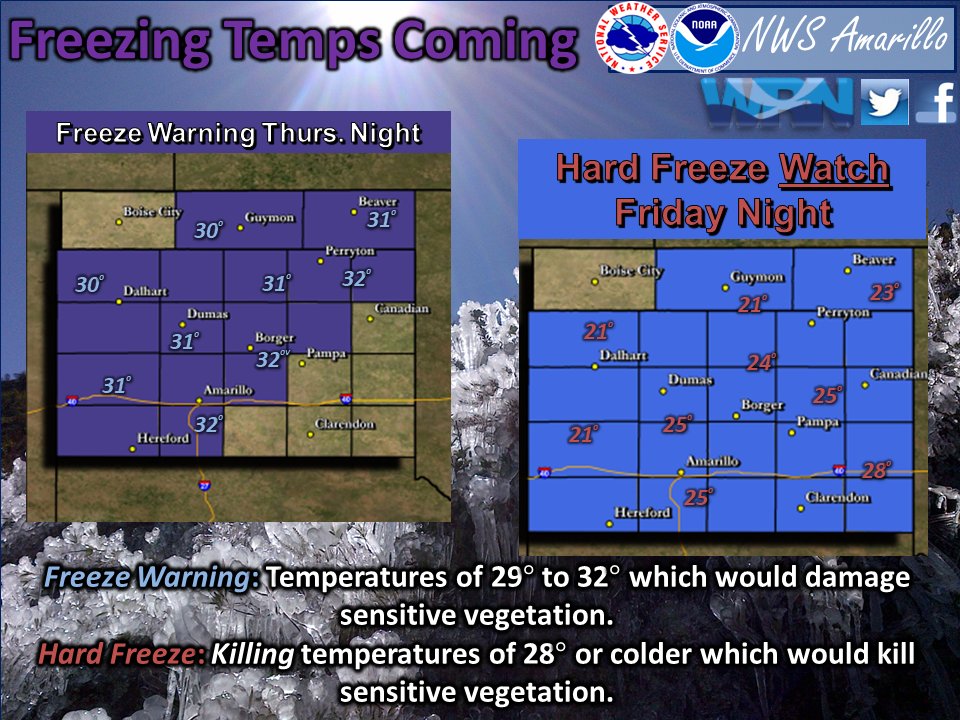 Freeze Warning in effect for Thursday night. Hard Freeze Watch still in ...