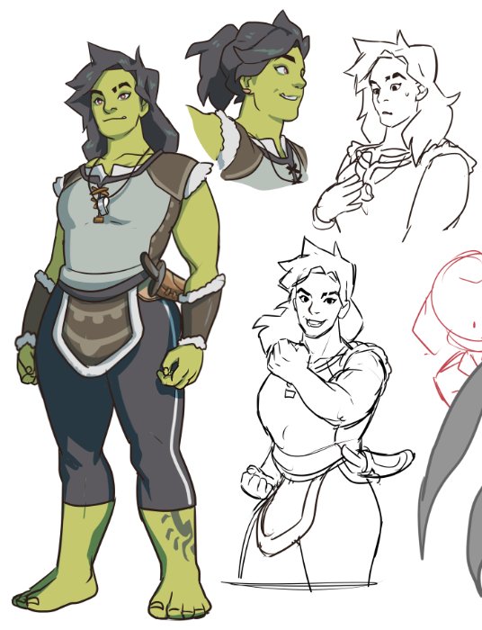 「Dia, orcish monk and yogi + Anree, halfl」|Epseeの漫画