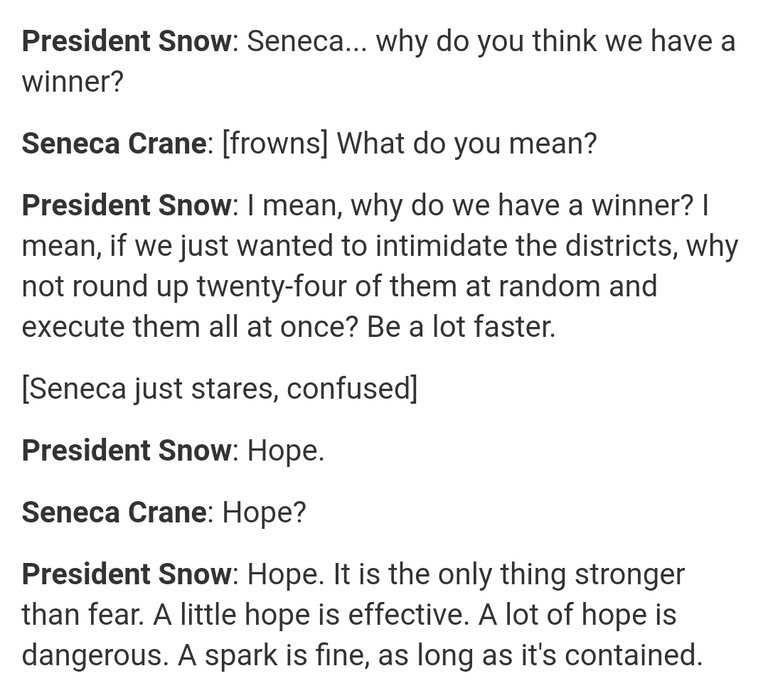 Hunger Games Hope Quote