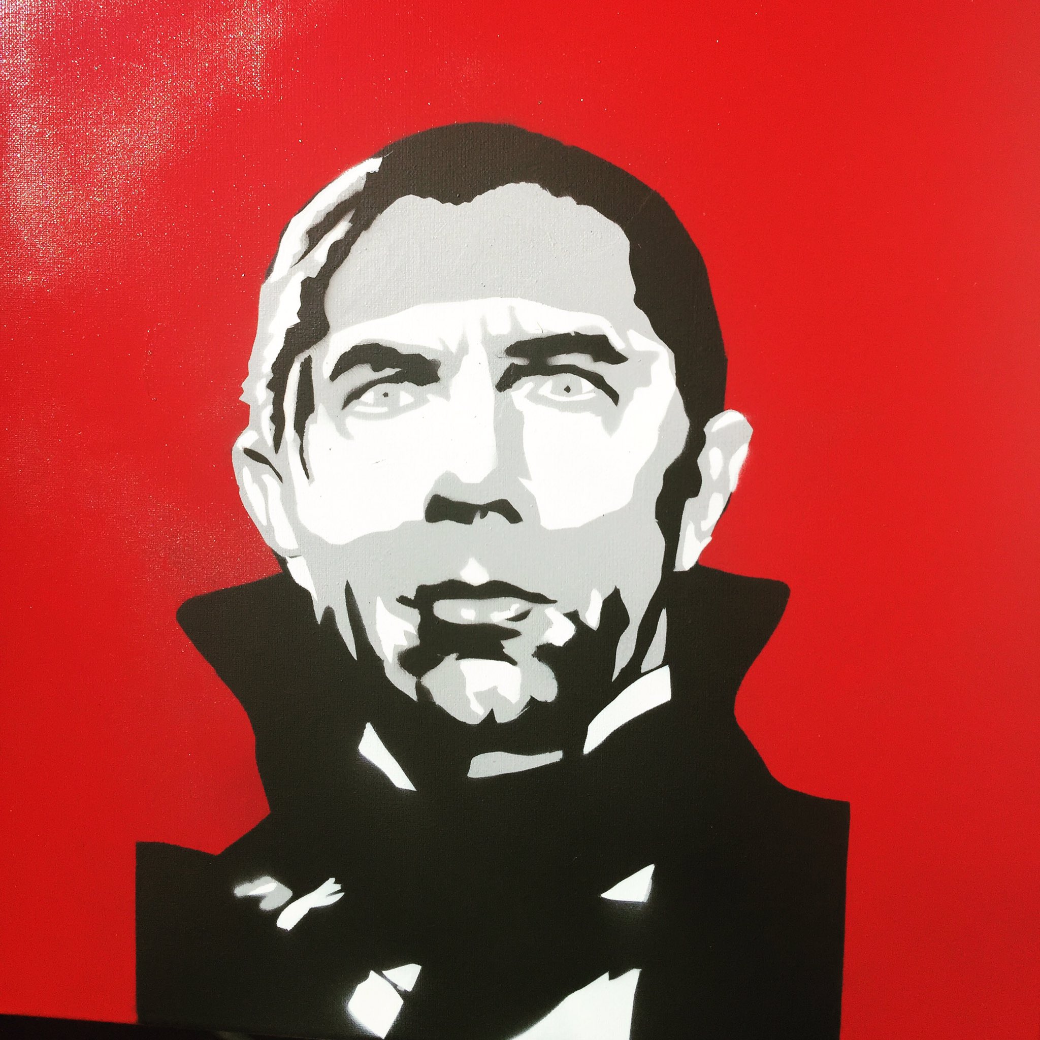 Dracula Stencil Vampire Graffiti Stencil Art Sprayed In Black...