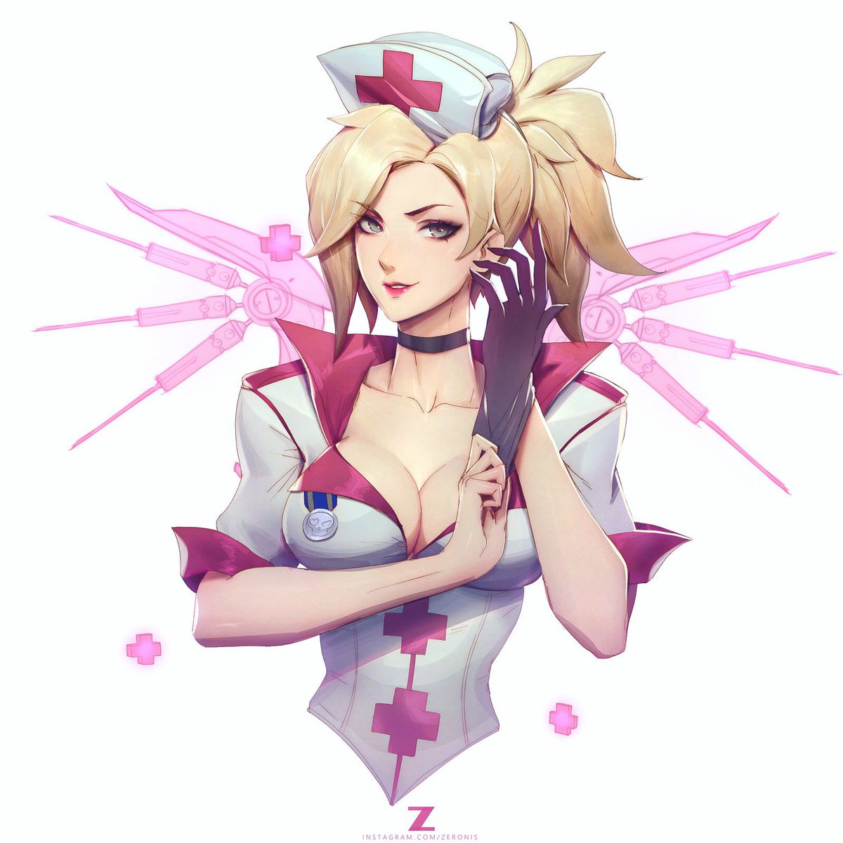 「Nurse Mercy Pinup Art for the Halloween!」|ZERO / zeronisのイラスト