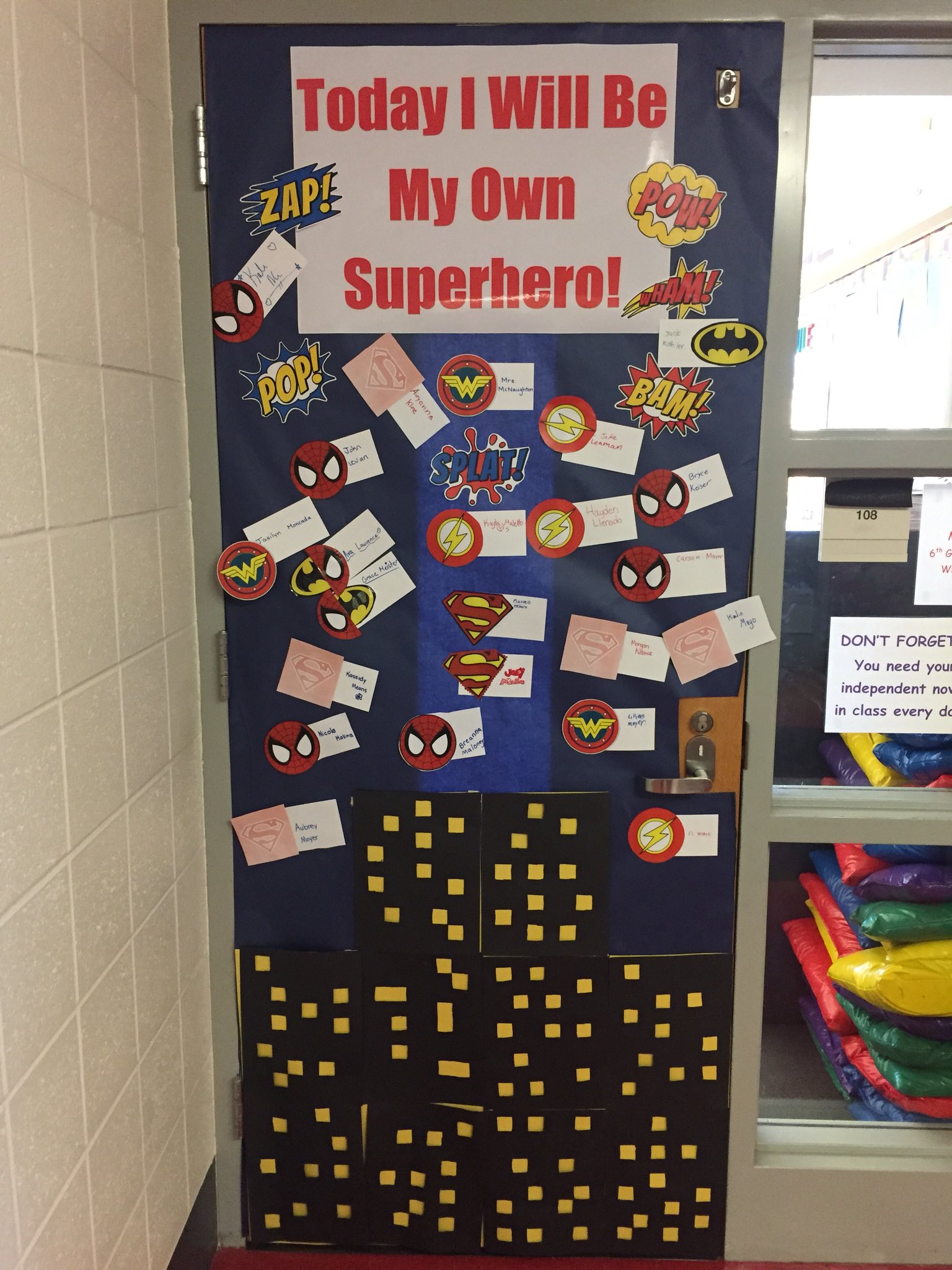 Superhero Classroom Door Decorations Door Displays | Miss Quinn's