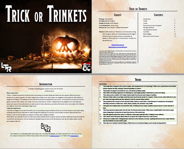 Trick or Trinkets - Dungeon Masters Guild | Dungeon Masters Guild