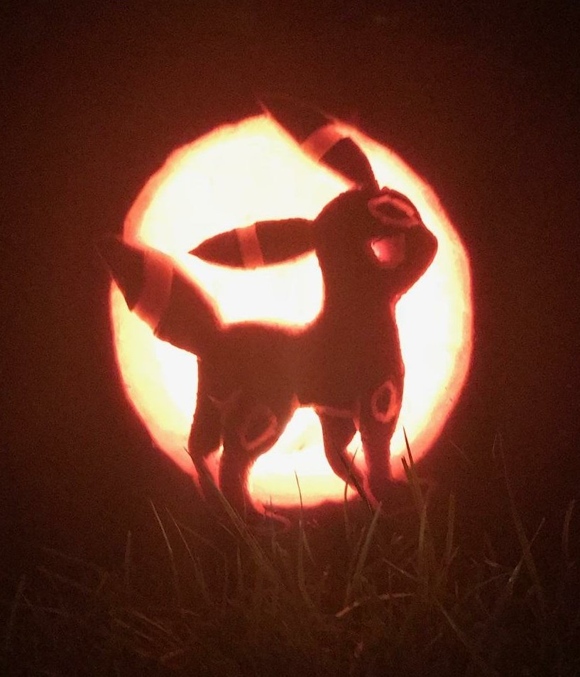 Umbreon Pumpkin Stencil