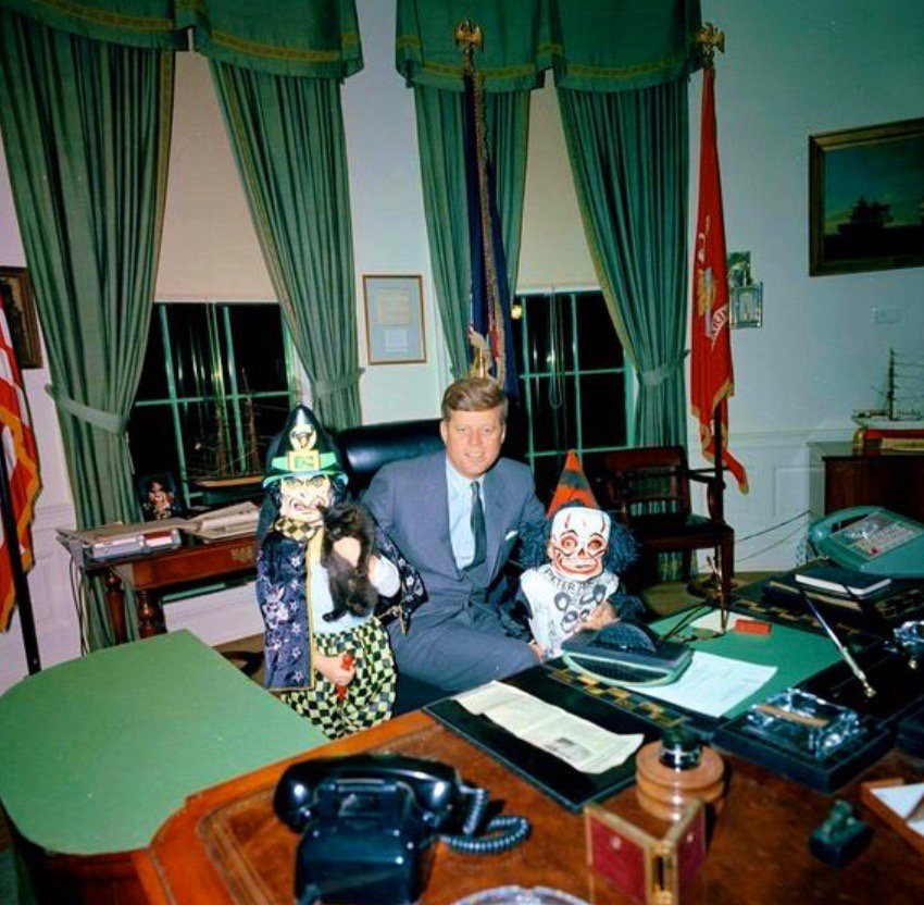 JFK and his children, Halloween 1963 : r/OldSchoolCool
