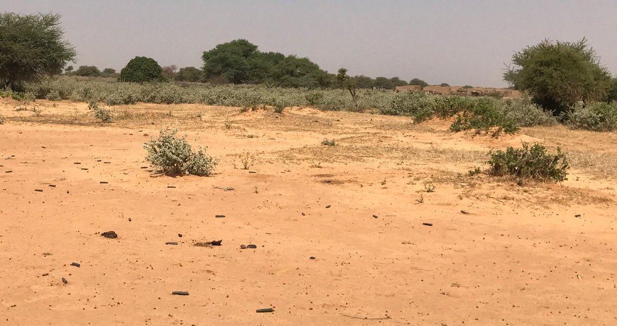 Heavy caliber machine gun casings outside of tongo tongo village where ...