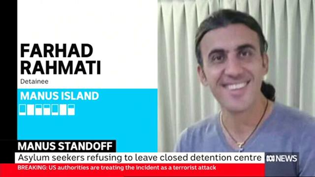 Farhad Rahmati is a detainee on Manus Island and says he has no choice ...
