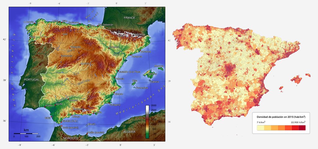 Spain Population And Population Density