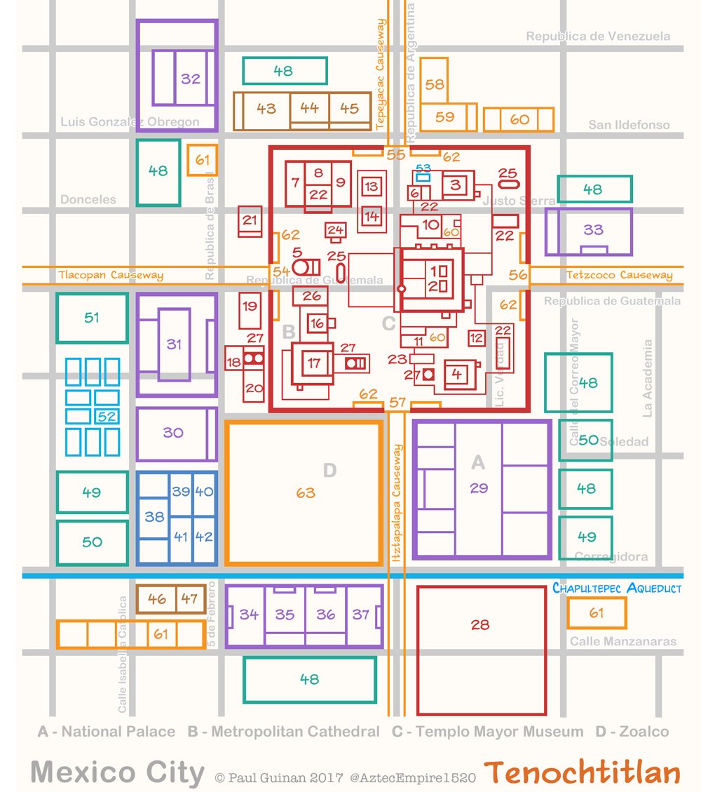 Templo Mayor Map