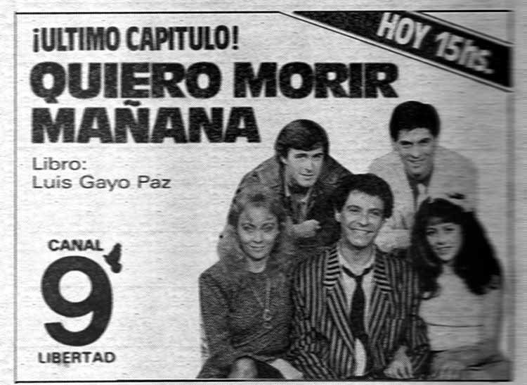 "Quiero morir mañana" (1987) Alicia Zanca (QEPD)- Mariana Karr-Jorge ...