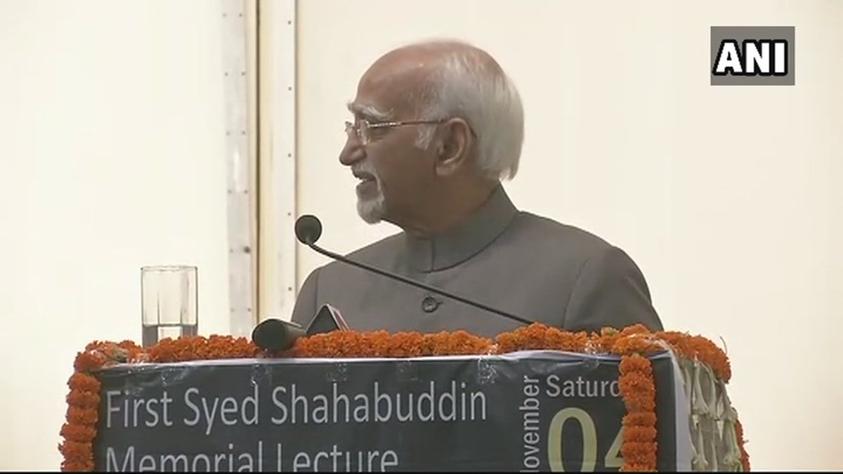 Former VP Hamid Ansari spoke at the first Syed Shahabuddin Memorial ...