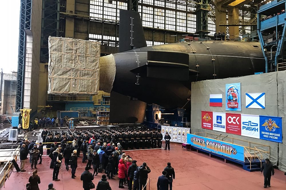 Launch of the 4th Borei-Class SSBN "Knyaz Vladimir". Also the first of ...