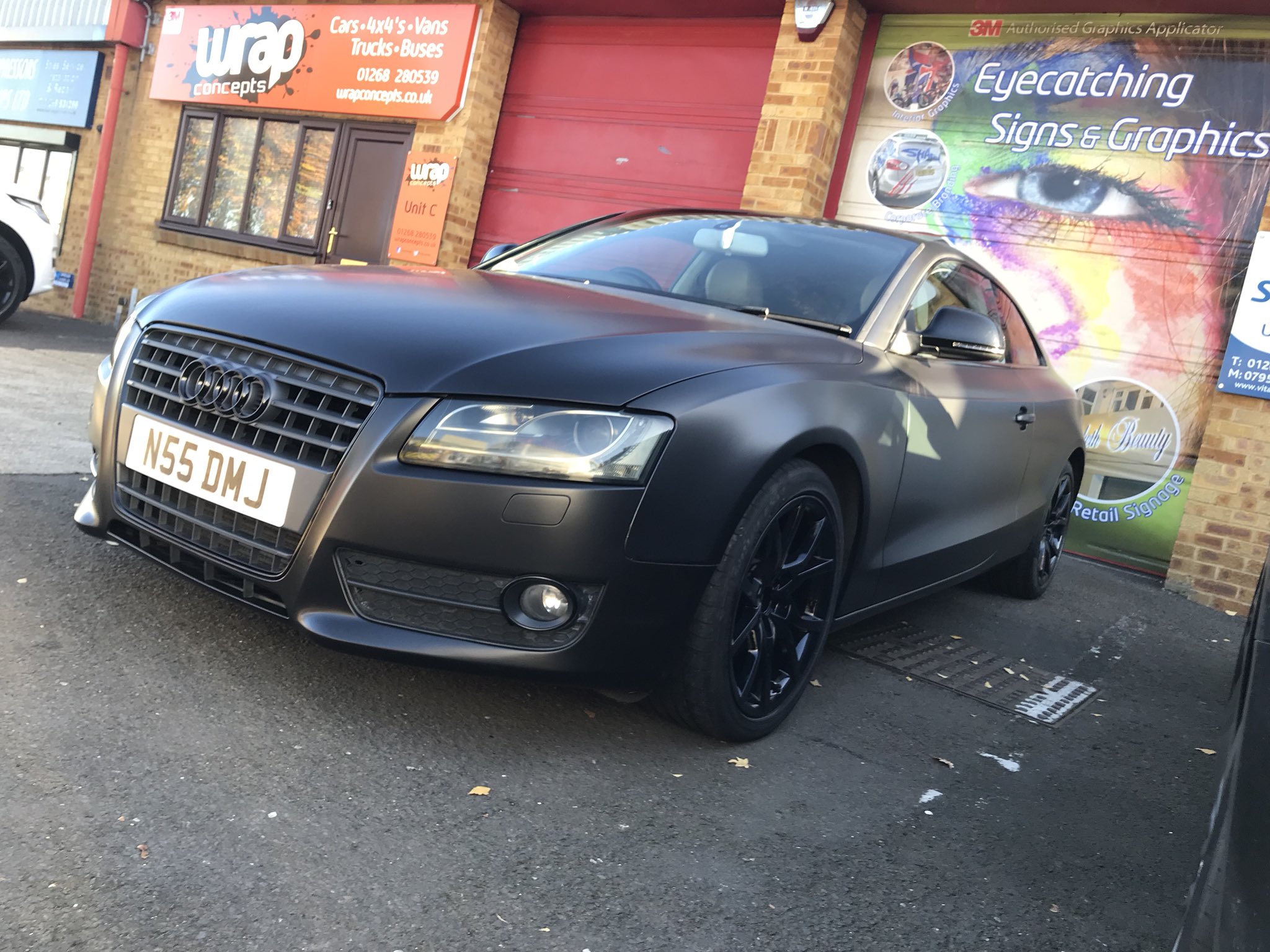 Matte Black Audi A5 Interior