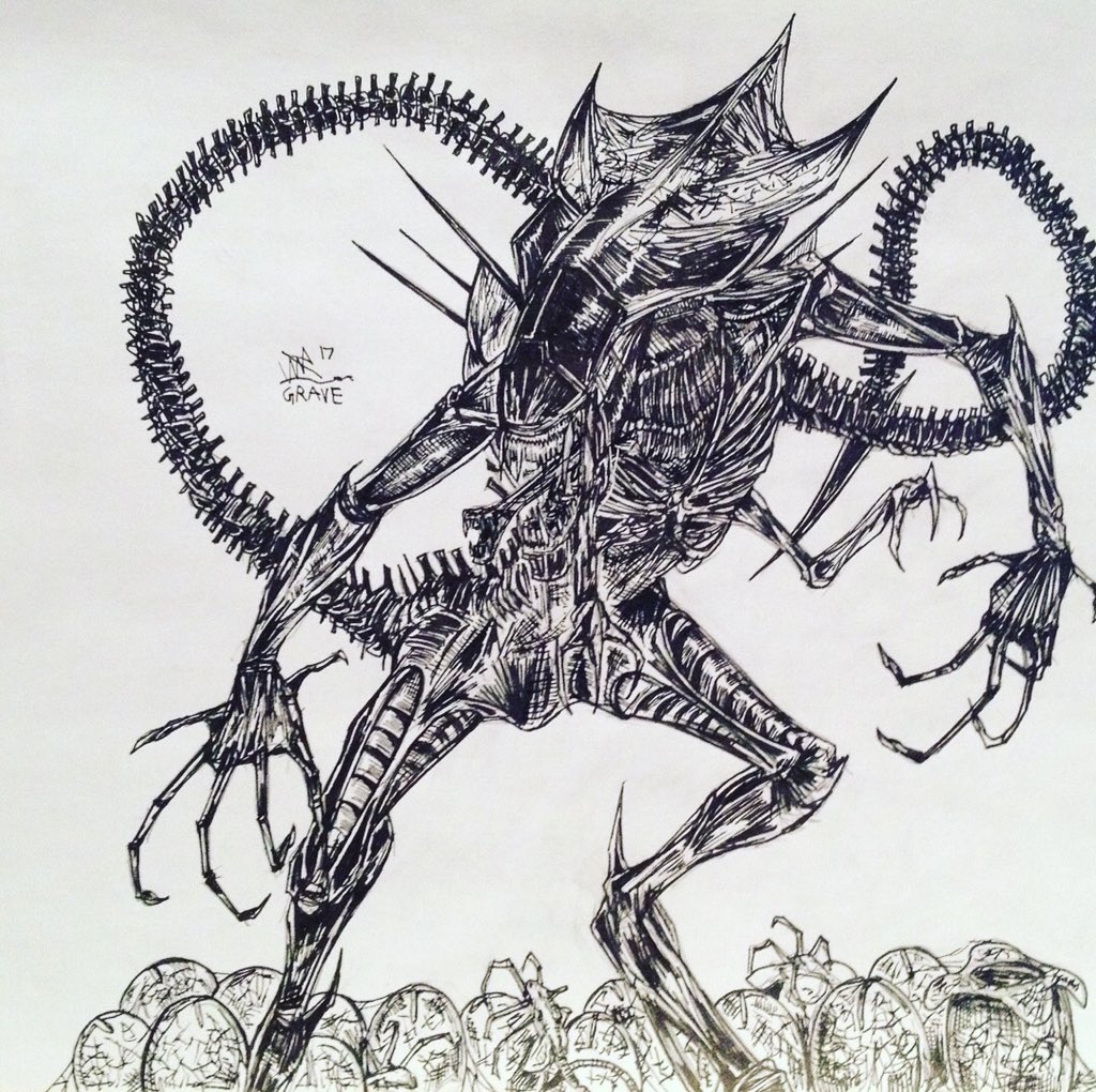 Xenomorph Queen Drawing