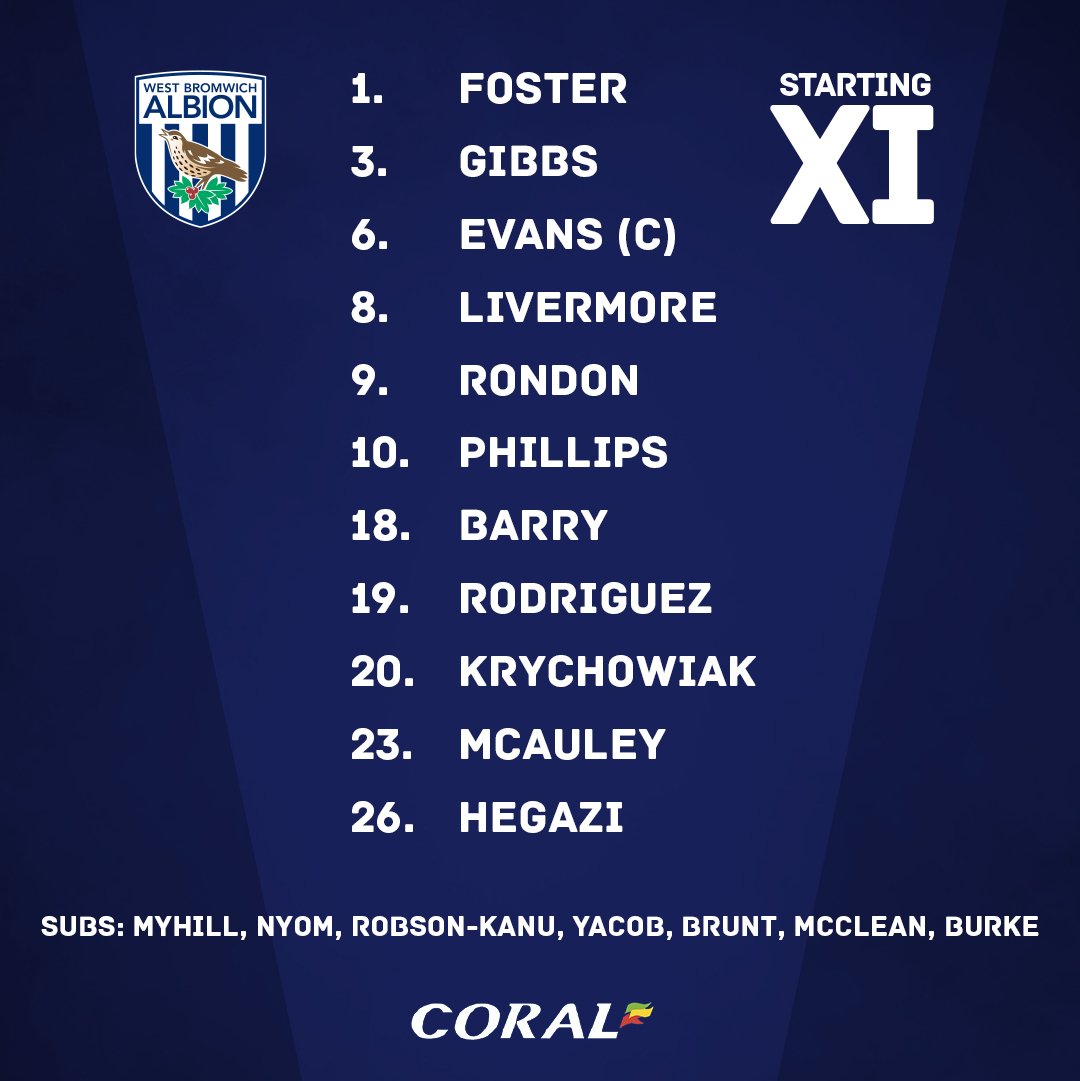 [EPL] 12R WBA V 첼시, 선발 라인업 : 클리앙