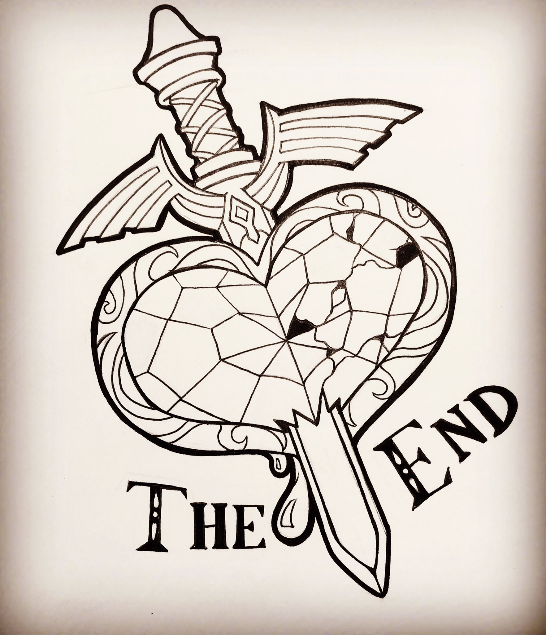 Heart With Sword Through It Drawings