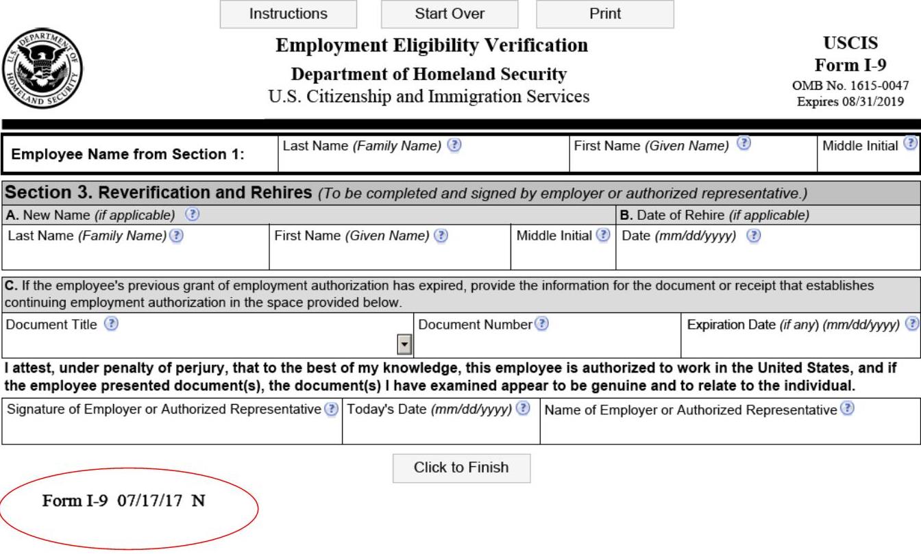 Print Out I 9 Form