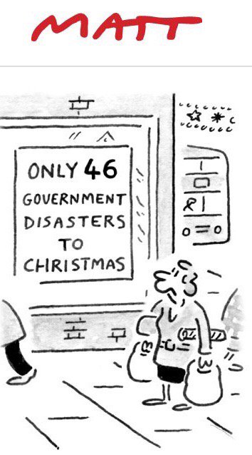 The Telegraph Matt Cartoon - Only 46 Government Disasters To Christmas ...