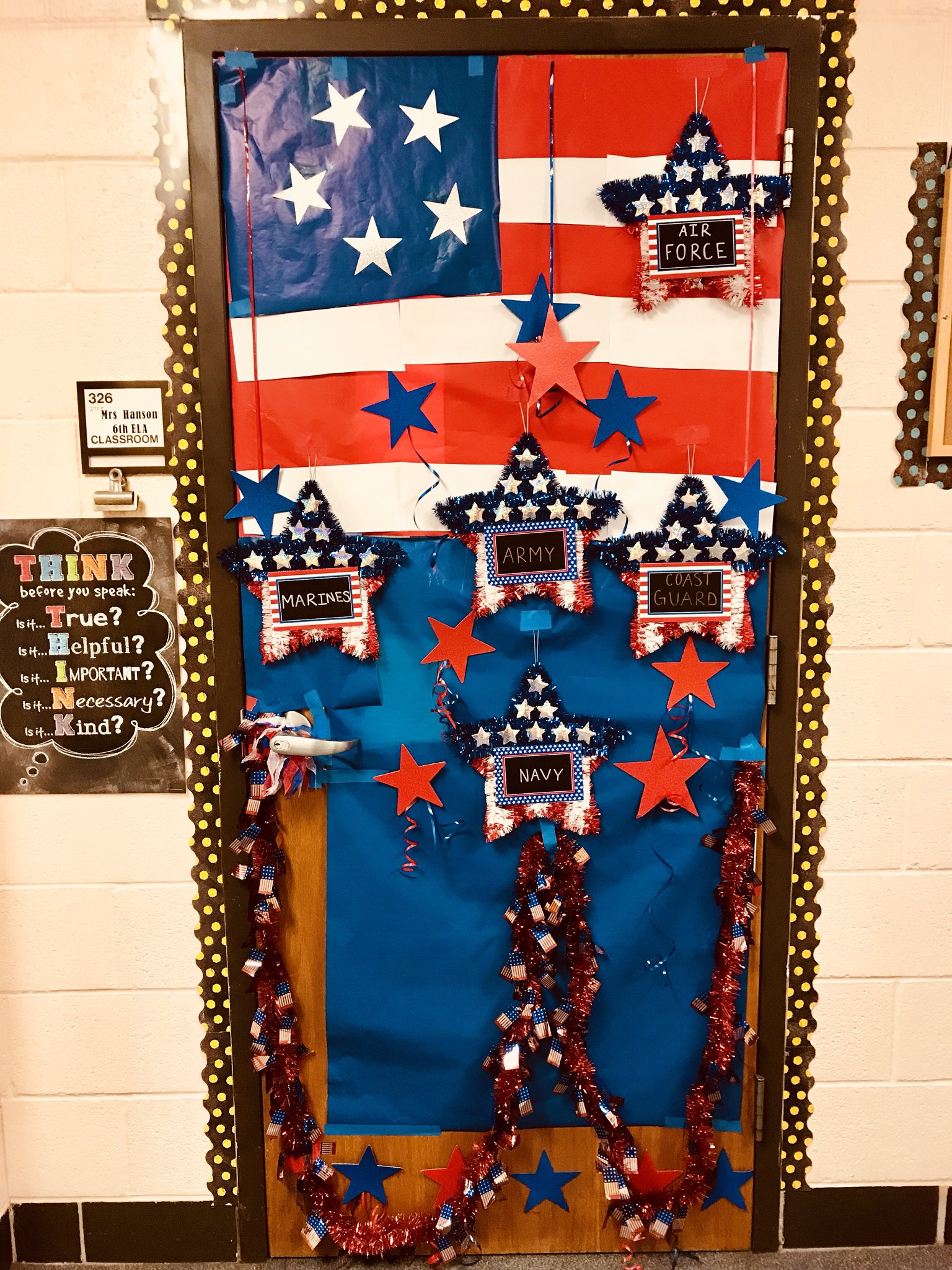 Veterans Day Door Classroom Decoration Ideas July | Ferrebeekeeper