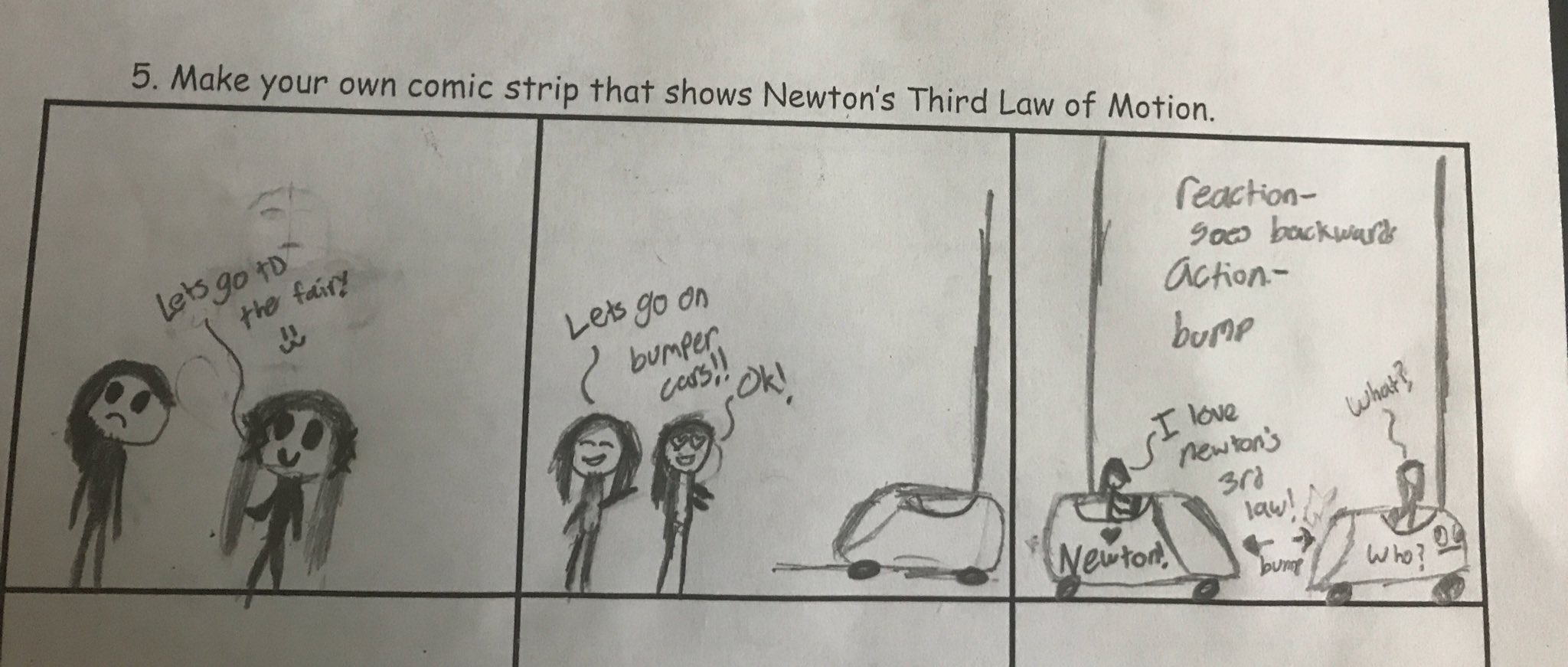 Newtons First Law Of Motion Comic Strip