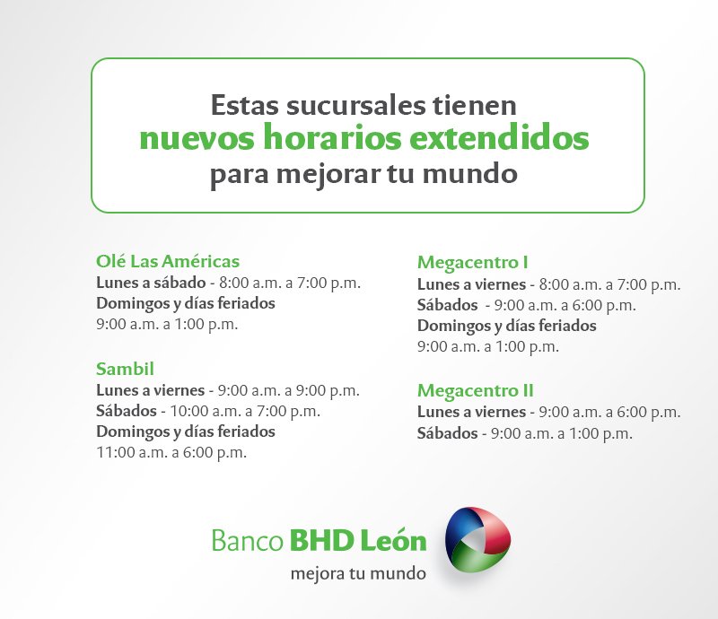 Melódico Haz lo mejor que pueda Duque banco bhd leon numero Persistente ...