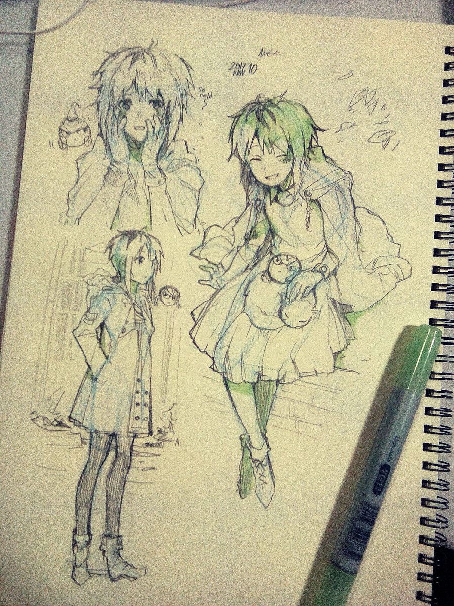 「My first attempt on #inktober2017 ! The theme is human& mons」V for ...