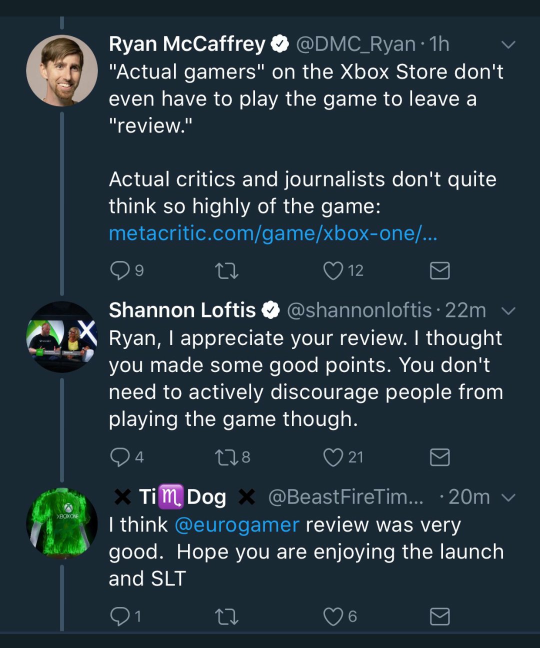 Xbox's Shannon Loftis to IGN reviewer: "dont discourage people from ...