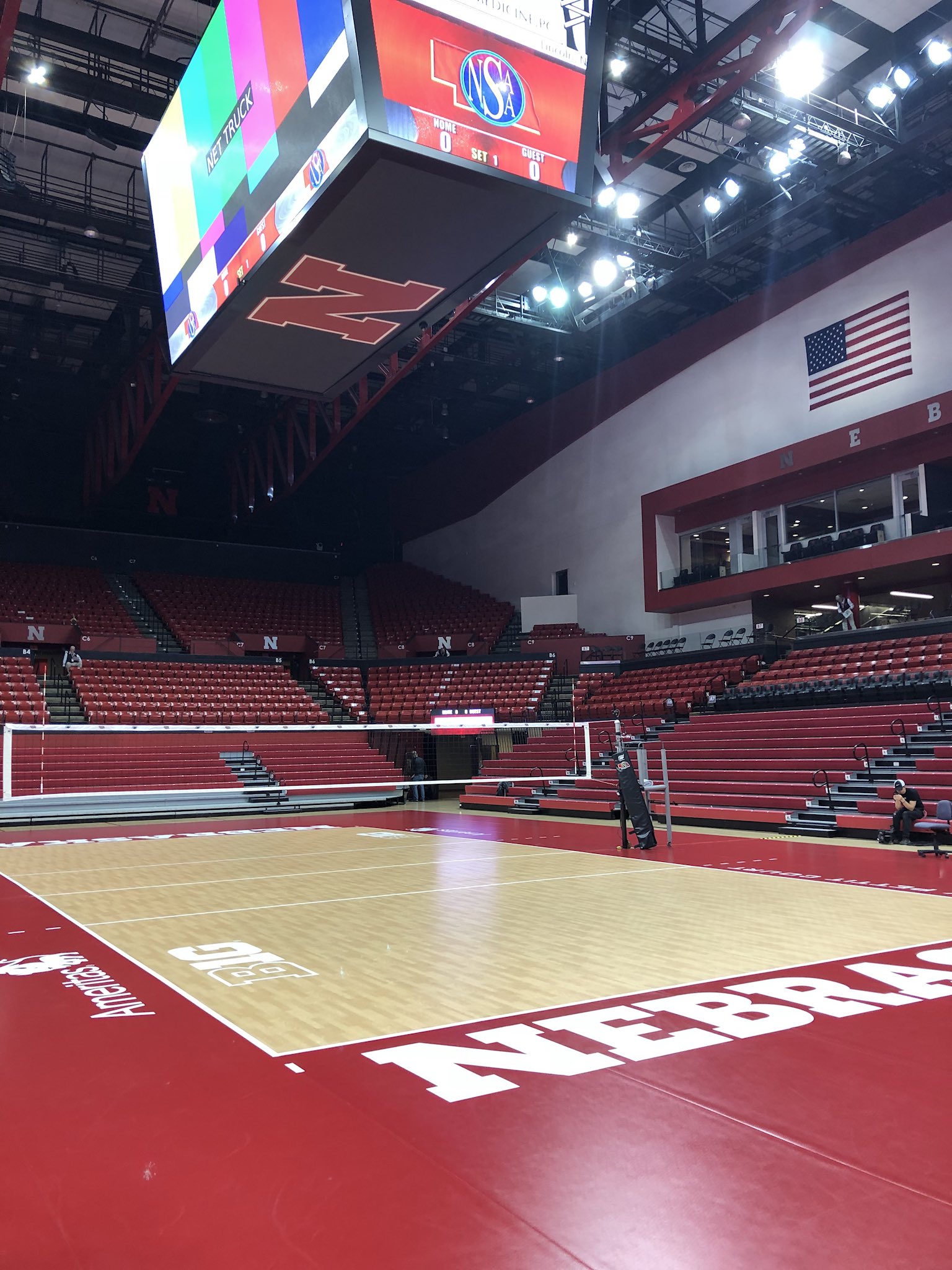 Bob Devaney Volleyball Seating Lopers Playing At Memorial Stadium