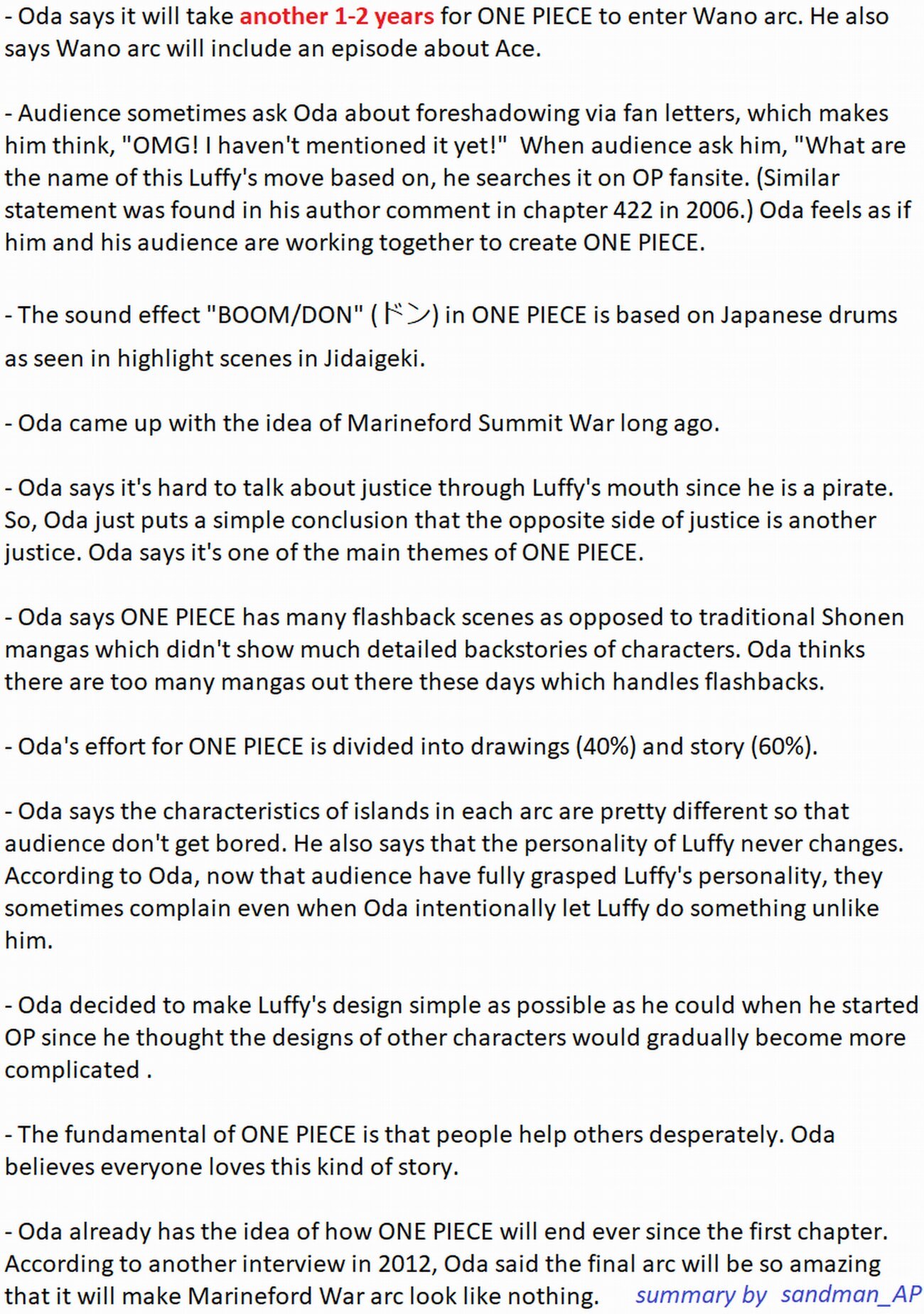 One Piece Oda Interview
