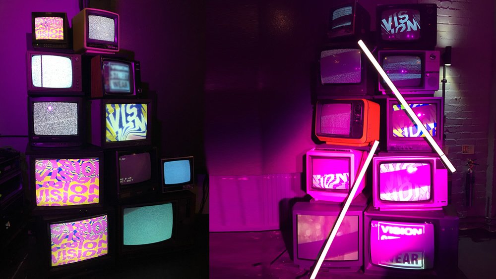 Stacked Televisions