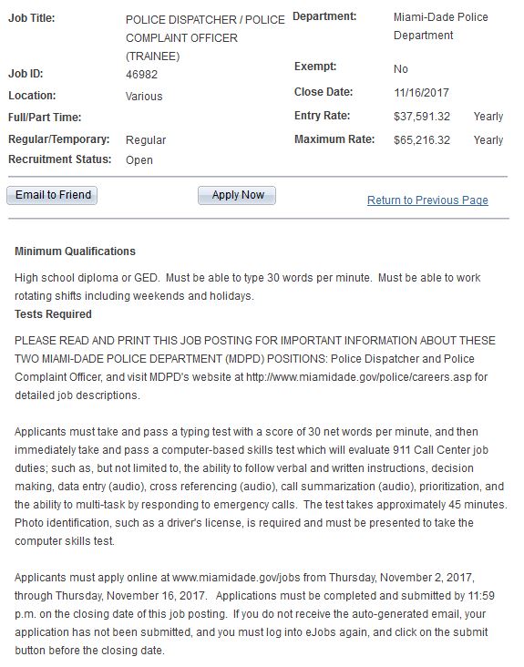 Miami Dade Police Report Template