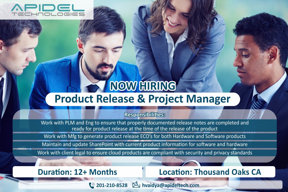 Apidel Technologies on Twitter: "@ApidelTech is currently hiring for the position of Project ...