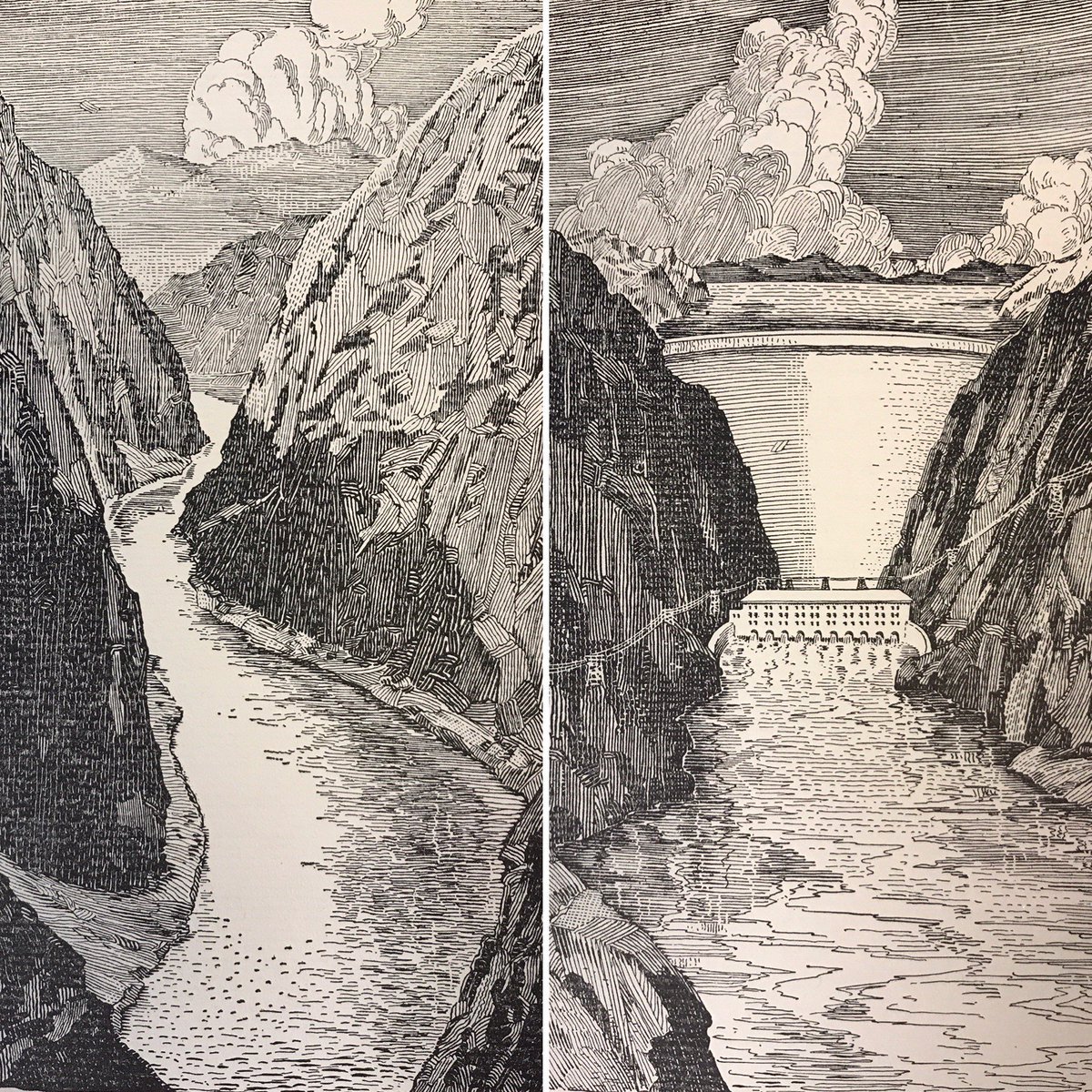 Hoover Dam Before And After