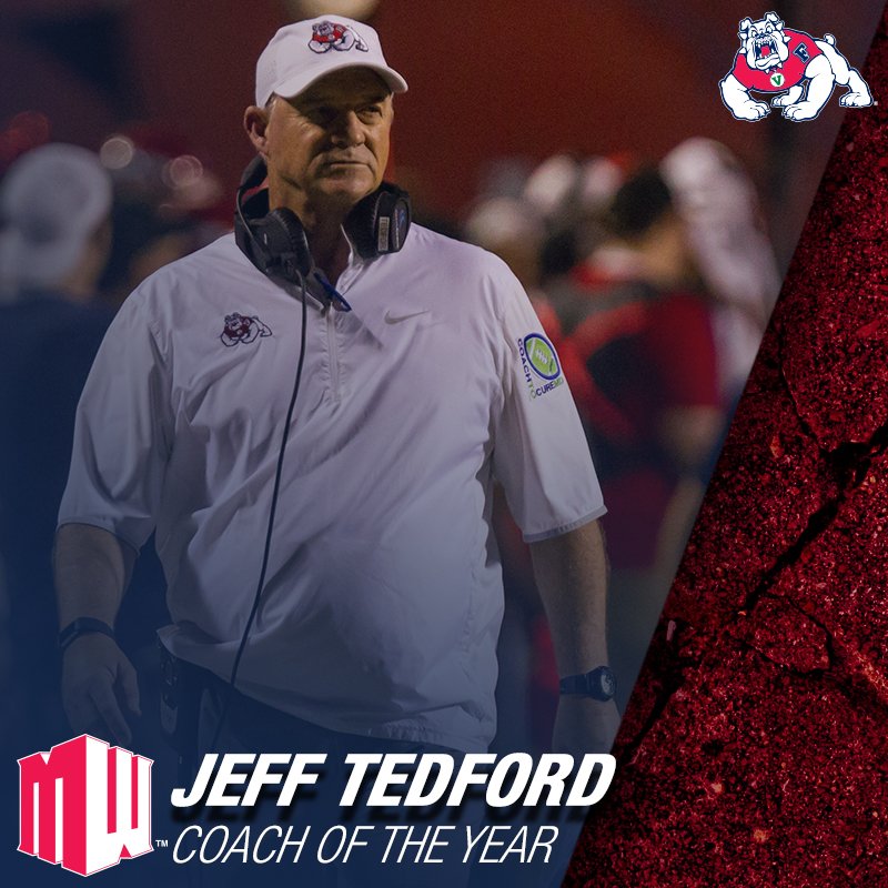 Jeff Tedford named the Mountain West Coach of the Year : r/CFB