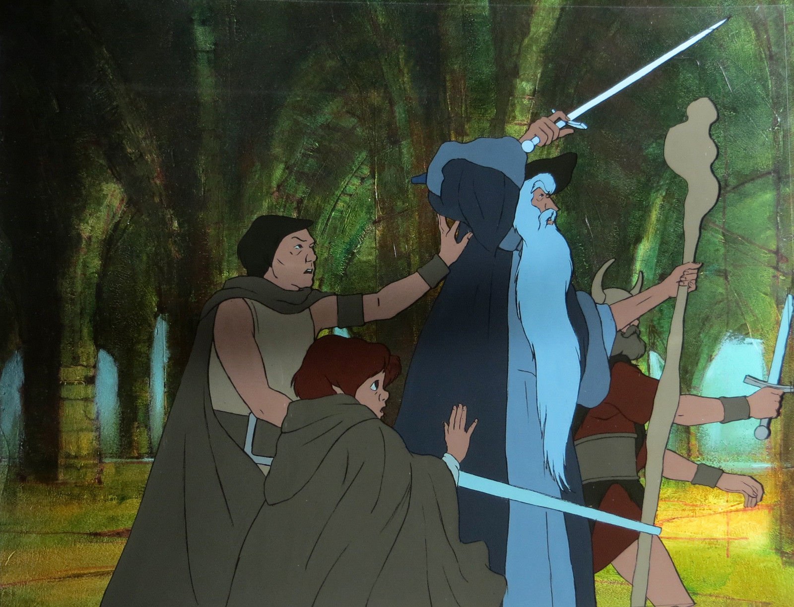 Aragorn Fighting Orcs