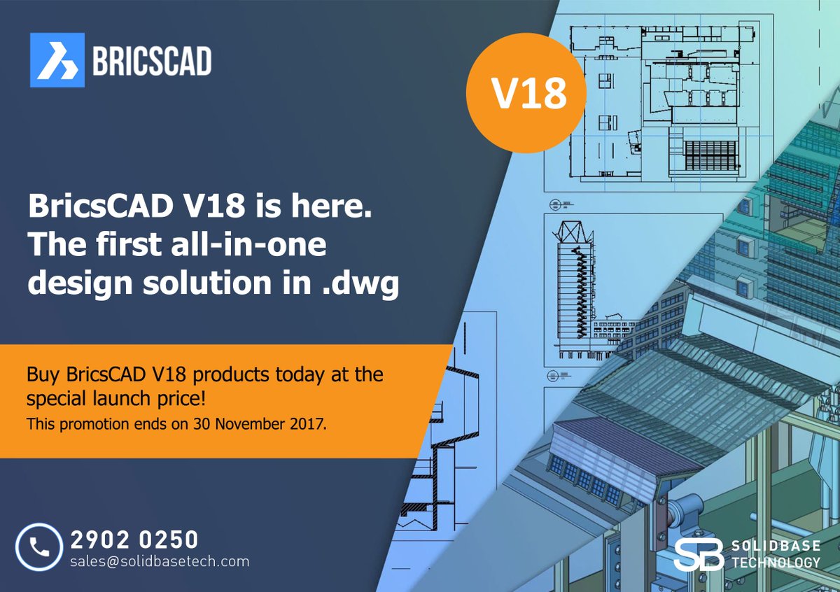 SolidBase Technology on Twitter: "Last Day! Get your BricsCAD v18 special launch price now ...